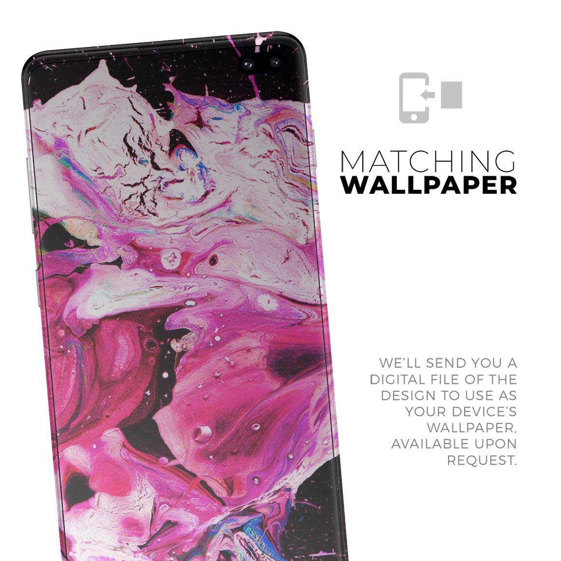 DesignSkinz Liquid Abstract Paint V5 Protective Vinyl Decal Wrap Skin Cover Compatible with The Samsung Galaxy S20 (Screen Trim & Back Glass Skin)
