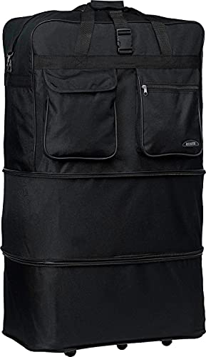 30"/36"/40"/ Rolling Wheeled SuitCase (36", Black)