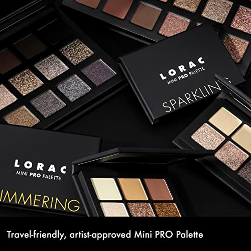 LORAC Mini PRO Matte & Glitter Eyeshadow Palette, Sparkling | Luxuary Makeup Pallete | Metallic Colors | Cruelty Free, Gluten Free, Vegan