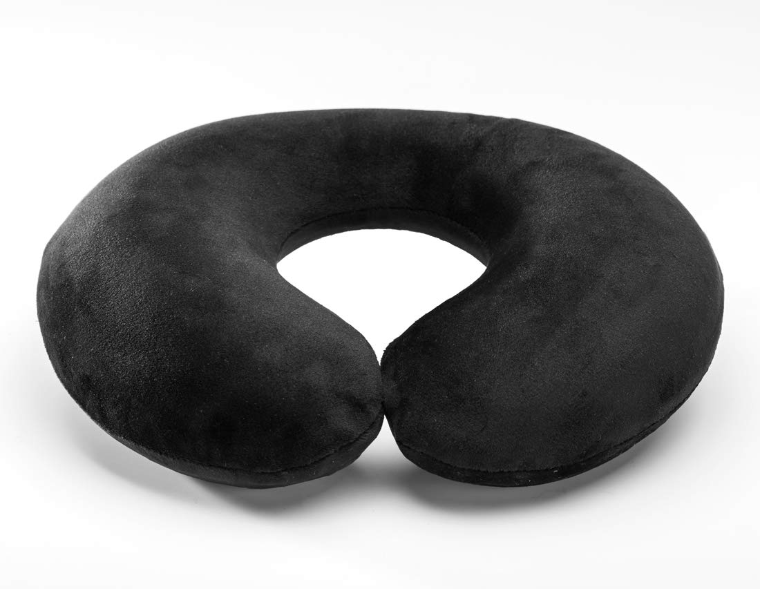 Aurelius Baby Travel Pillow,Infant Head and Neck Support Pillow for Car Seat,Stroller,Pushchair (Black)