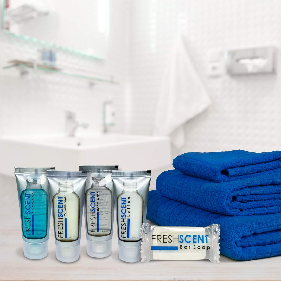 Freshscent Conditioner 1oz (100 Pack) Hotel Travel Size, Bulk Amenities and Toiletries for Hospitality