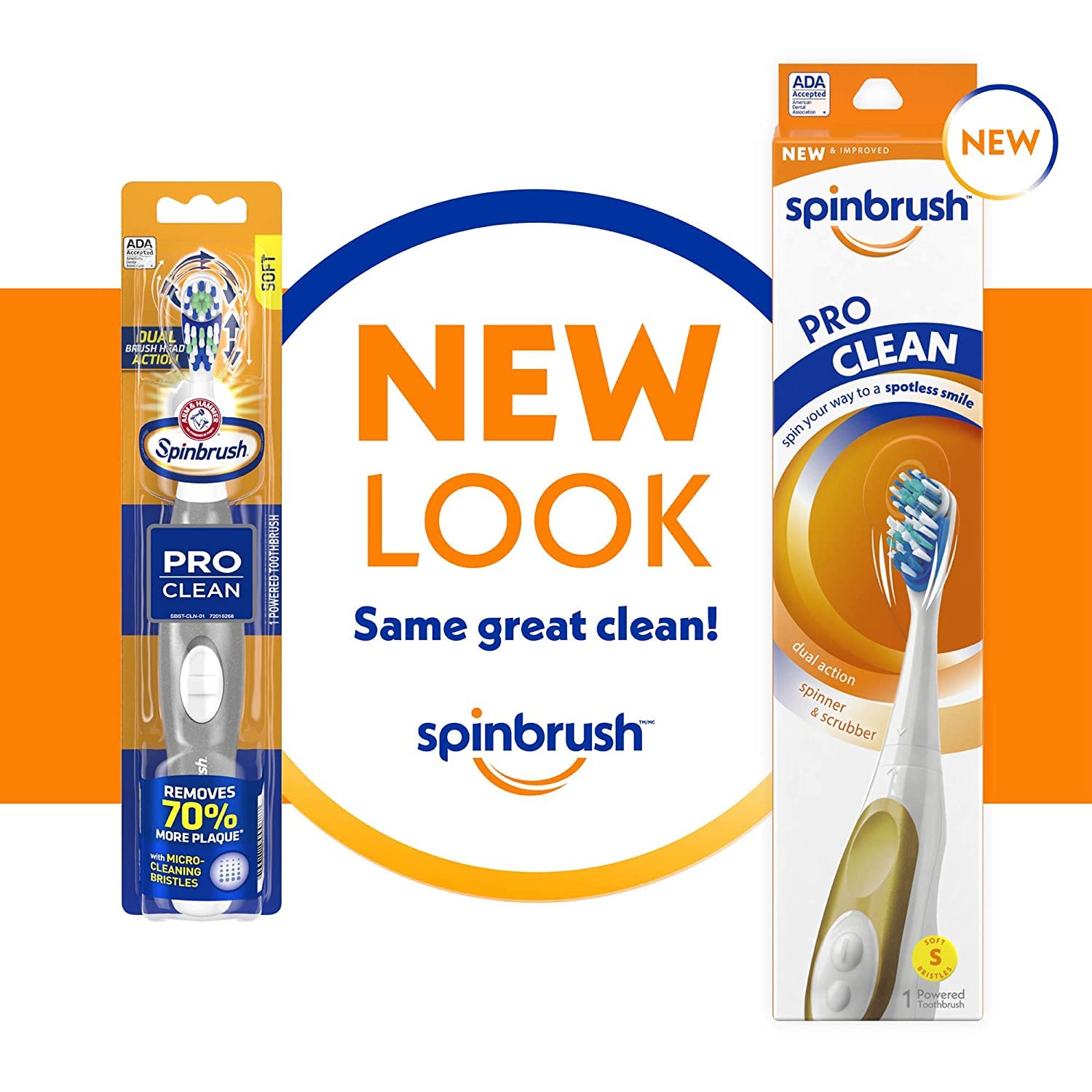 ARM & Hammer Spinbrush Pro-Clean Replacement Brush Heads, Medium 2 ea (Pack of 3)