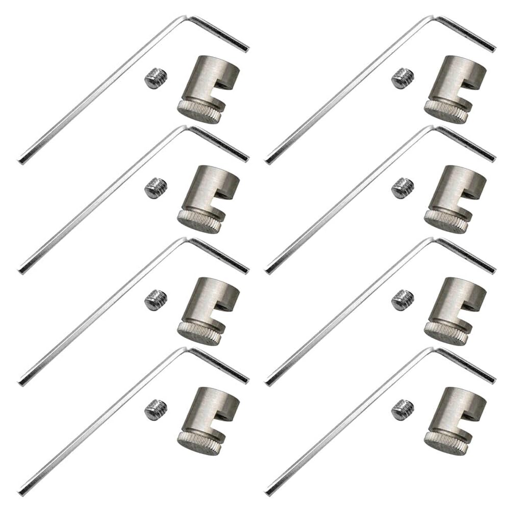 8 Packs Thumb Stud Fit For Buck 110 Folding Knife, Universal Replacement Thumb Button For Folding Hunting Knives Blade (Silver)