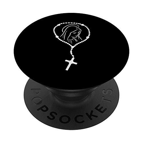 Rosary Virgin Mary God Jesus Faith Religious Catholic Gift PopSockets PopGrip: Swappable Grip for Phones & Tablets