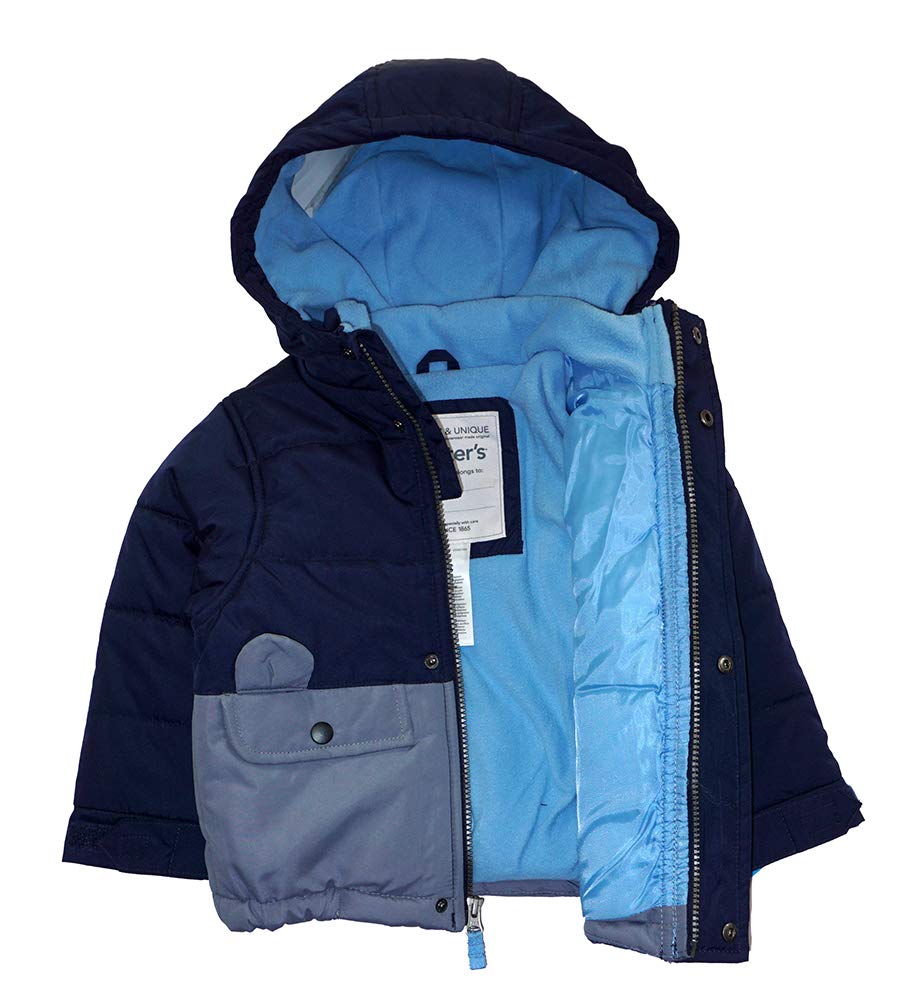 Carter's Boys' Toddler Heavyweight 2-Piece Skisuit Snowsuit, Navy Bear, 3T