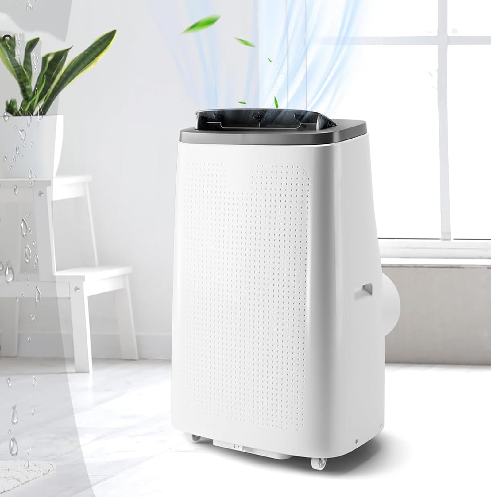 14000Btu Portable Air Conditioner With Remote Control for Rooms,3 In 1 Portable Ac Unit, Quiet Cooling Up to 700 Sq Ft, Dehumidifier & Fan Modes, 24-Hr Timer, Includes Window Kit, White
