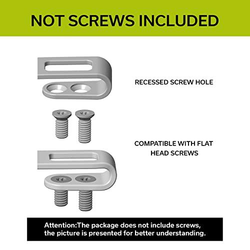 2PCS CIVIVI Flamed Titanium Pocket Clips, NO Screws Included, 50MM 55MM Clip with Recessed Screw Hole T002A