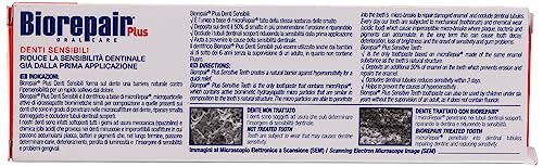 Biorepair Sensitive Teeth Daily Toothpaste - 2.54 Fluid Ounces (75ml) Tubes (Pack of 2) [ Italian Import ]