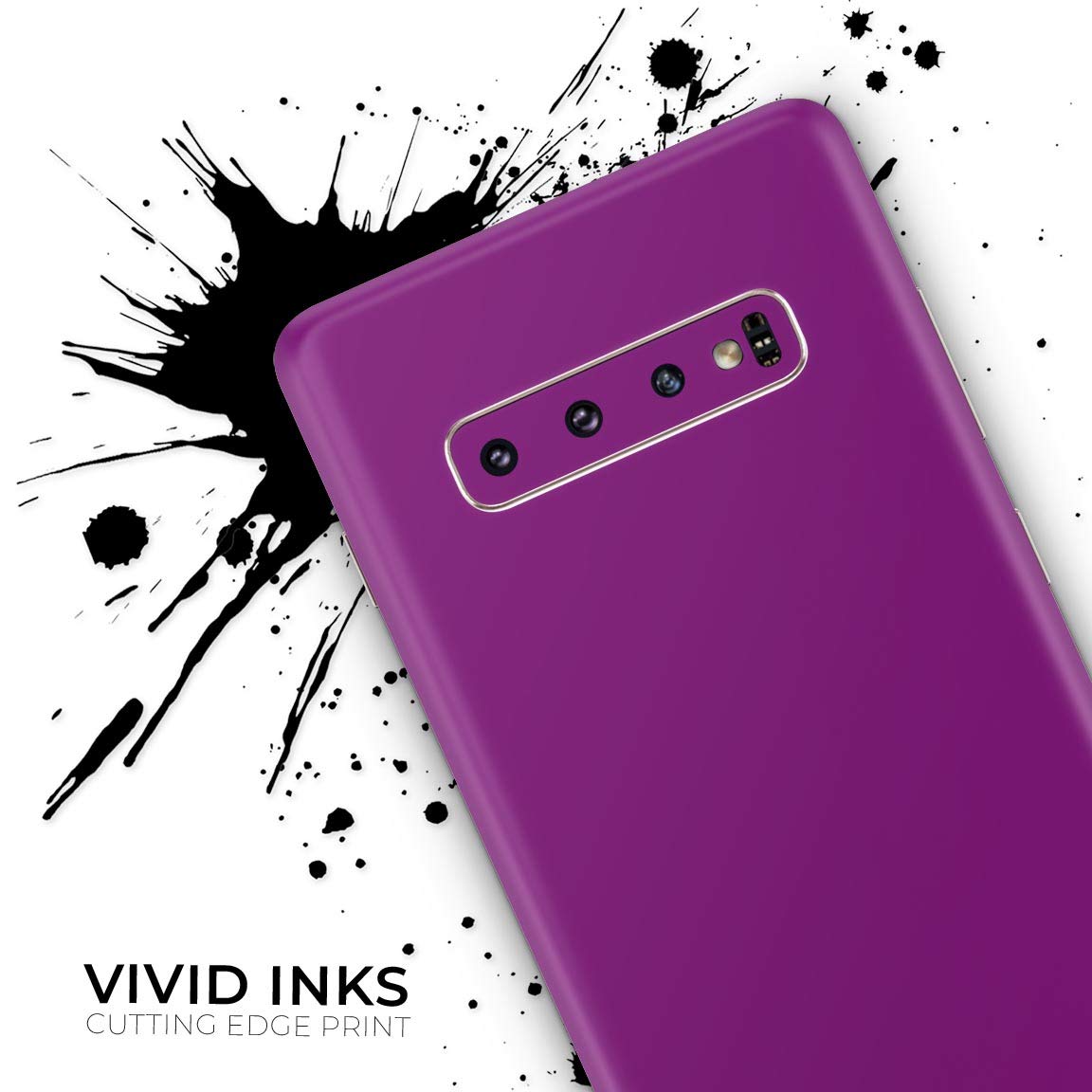 DesignSkinz Solid Dark Purple Protective Vinyl Decal Wrap Skin Cover Compatible with The Samsung Galaxy S20 (Screen Trim & Back Glass Skin)