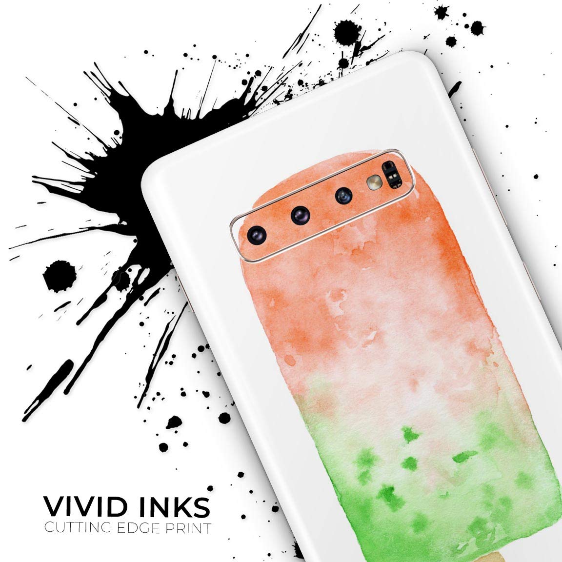 DesignSkinz Summer Mode Ice Cream v8 Protective Vinyl Decal Wrap Skin Cover Compatible with The Samsung Galaxy S20 (Screen Trim & Back Glass Skin)