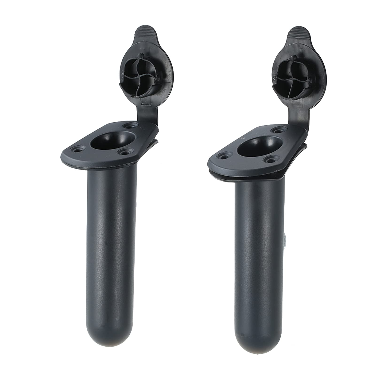 2 PCS Flush Mount Fishing Boat Rod Holder Bracket with Cap Cover Kayak Fishing Tackle Box Accessory Tool
