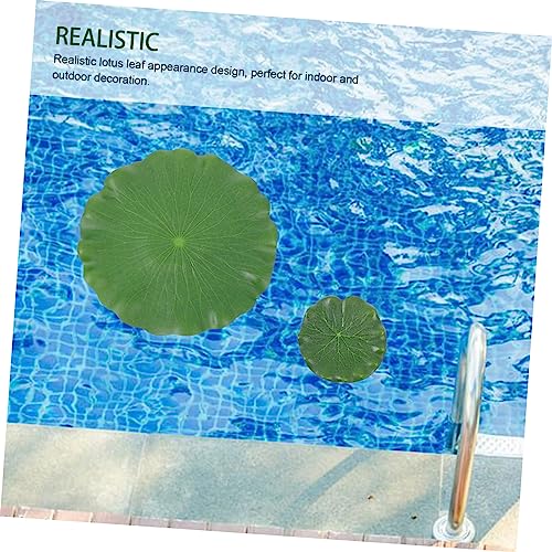 Abaodam 10pcs Fish Tank Simulated Lotus Leaf Faux Greenery artificiales para Faux Plants Fish Pond Leaves Decoration Pond Lilly pad Floating Water Lily Fish Tank Ornament