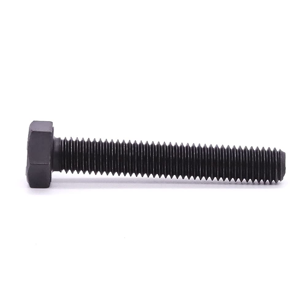 M12-1.75 x 40mm Hex Bolts, 12.9 Grade Alloy Steel, Black Oxide Finish, Full Thread, Coarse Thread UNC, Hexagon Head Bolts 10 PCS