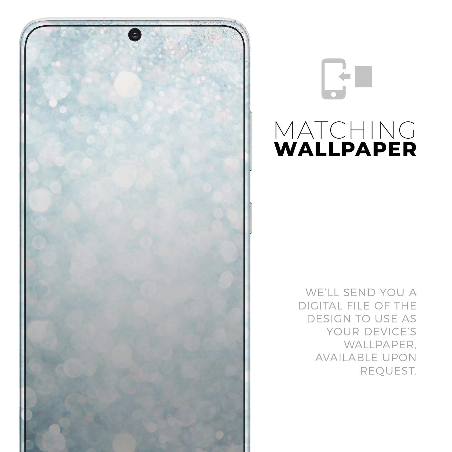 DesignSkinz Unfocused Blue Orb Lights Protective Vinyl Decal Wrap Skin Cover Compatible with The Samsung Galaxy S20 (Screen Trim & Back Glass Skin)