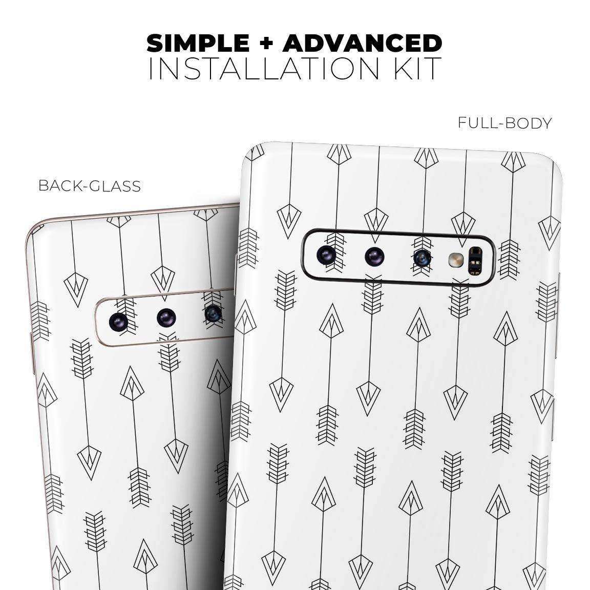DesignSkinz Vertical Acsending Arrows Protective Vinyl Decal Wrap Skin Cover Compatible with The Samsung Galaxy S20 (Screen Trim & Back Glass Skin)