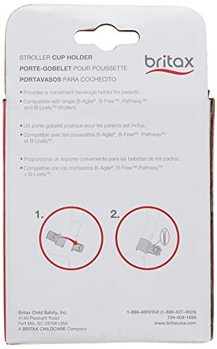 Britax Stroller Cup Holder, Black - Compatible with Single B Agile, B Free, Pathway and B Lively Strollers