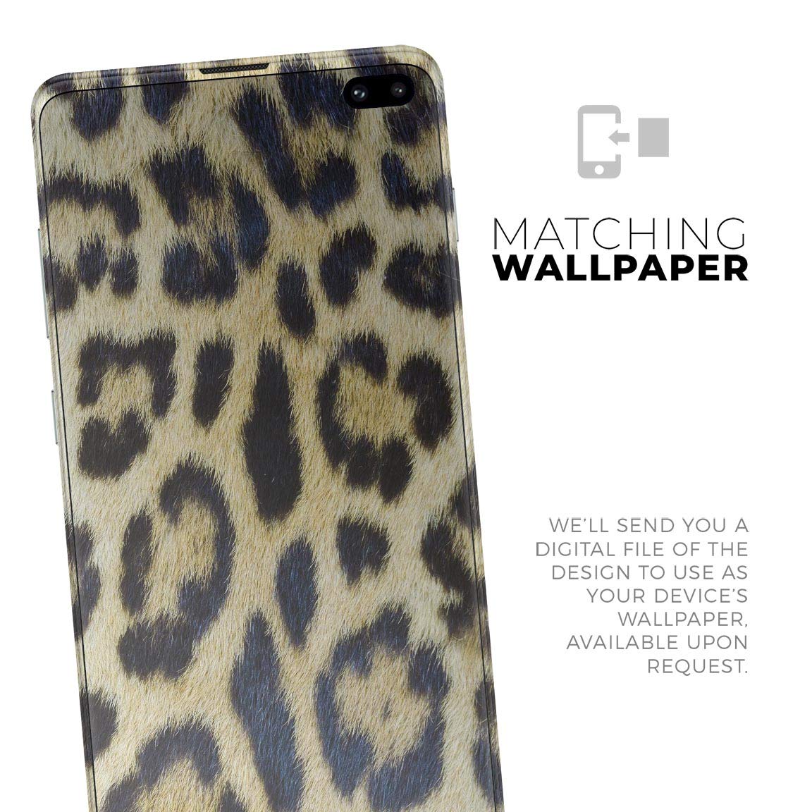 DesignSkinz Real Leopard Hide V3 Protective Vinyl Decal Wrap Skin Cover Compatible with The Samsung Galaxy S20 (Screen Trim & Back Glass Skin)