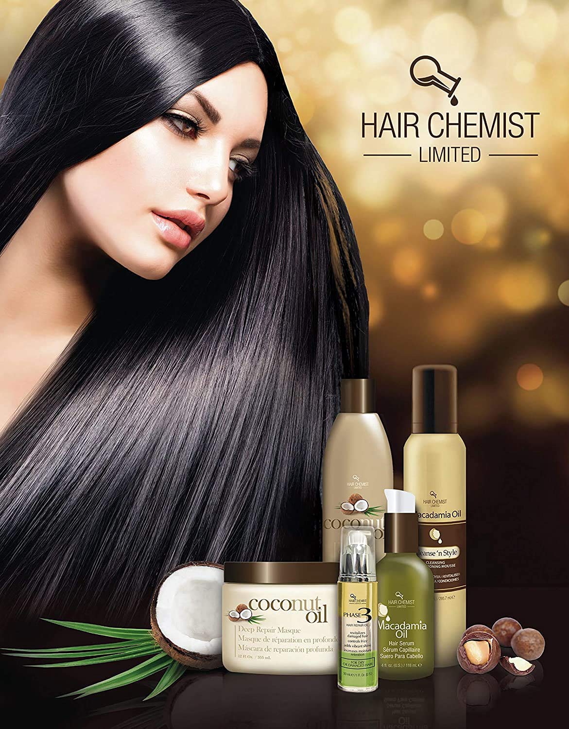 Hair Chemist Mega Curl Boosting Anti-Humidity Shine Coat & Curl Sealing Spray 8 oz.