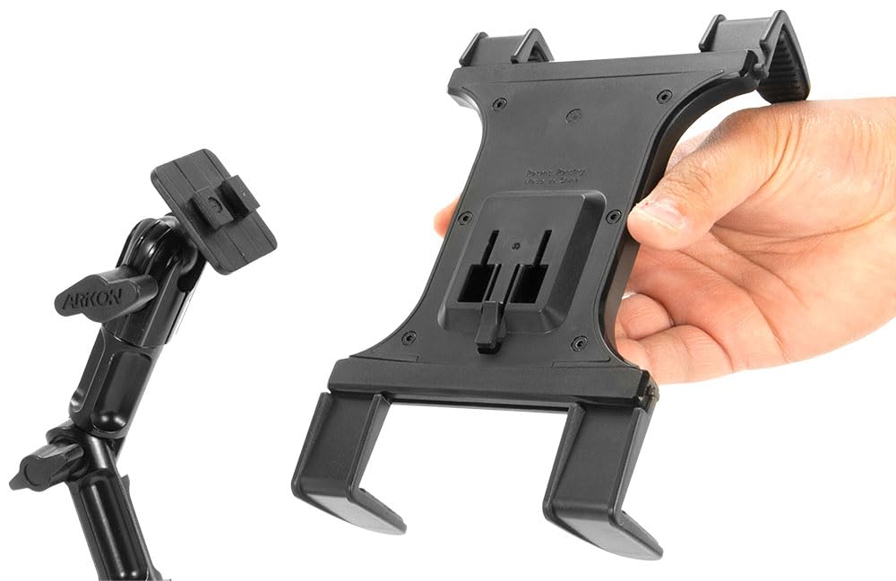 ARKON Mounts Heavy-Duty Slim-Grip Tablet Headrest Mount | Universal Tablet Holder | Adjustable Multi-Angle Arm | Compatible with iPad, Mini, Pro, Galaxy Tab, Kindle, and more