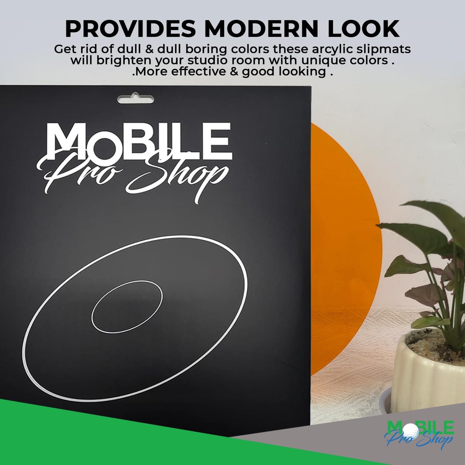 Acrylic Turntable Mat-Platter Vinyl Slipmat for 12 Inches LP Players-Reduced Noise & Improves Sound Quality & Provides Tighter Bass-Anti Static Record Player Mat.