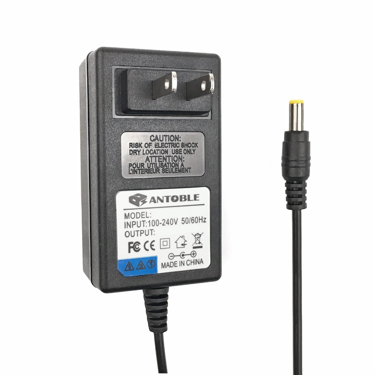 6.5ft Cord AC Adapter for Sylvania Portable DVD Player Sdvd7014 Sdvd7015 Sdvd7027 Sdvd1023 Sdvd7011 Sdvd7012 Charger Power Supply