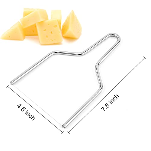 2 Pcs Cheese Slicer, Cheese Cutter Stainless Steel Cheese Slicers with Wire Easy And Fast Cutting Block Cheese Butter