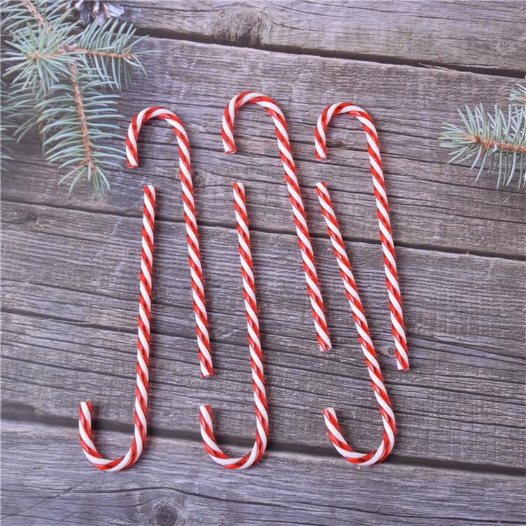 2024 New Halloween Christmas Acrylic Christmas Tree Decoration Small Cane, 24 per Pack, Suitable for Various Decorations, Fruit Plate Dinner Plate Christmas Tree Cake (24)