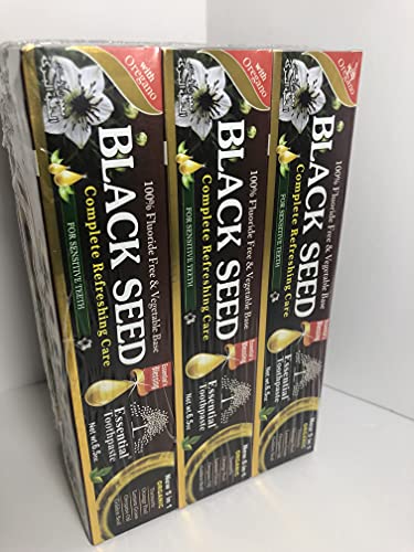 Essential Palace Organic Black Seed Toothpaste 100% Fluoride Free & Vegetable Base (6 Pack) 6.5oz