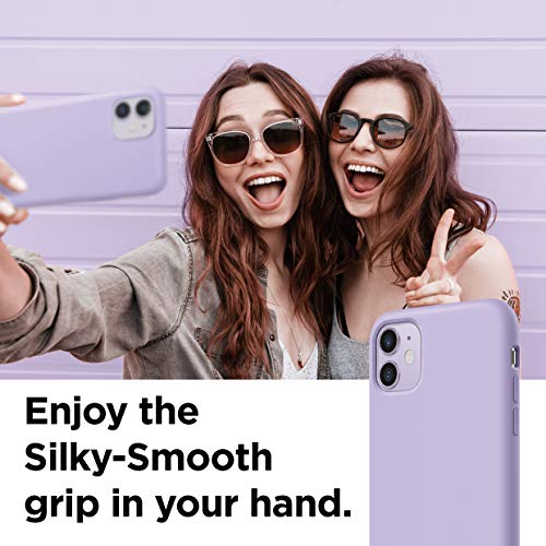 elago Liquid Silicone Case Compatible with iPhone 11 case (6.1 inches), Silicone Mobile Phone Case, All-Round Protection: 3-Layer Protective Case, Raised Edge for Screen and Camera (Lavender)