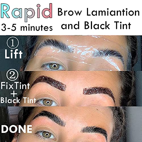 Lash Lift And T-i-n-t Kit, Lash Lift With(D-y-e), 10ml Eyelash Perm With Black Stain, Keratin EyeLash Lifting, Brow Lamination with Darker Look Be Voluminous 6 Weeks-10 Applications
