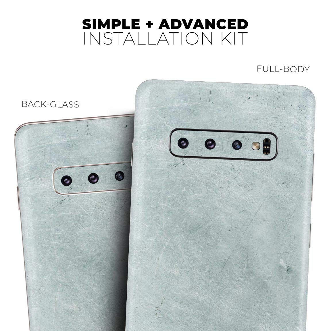 DesignSkinz Rustic Mint Textured Surface V3 Protective Vinyl Decal Wrap Skin Cover Compatible with The Samsung Galaxy S20 (Screen Trim & Back Glass Skin)