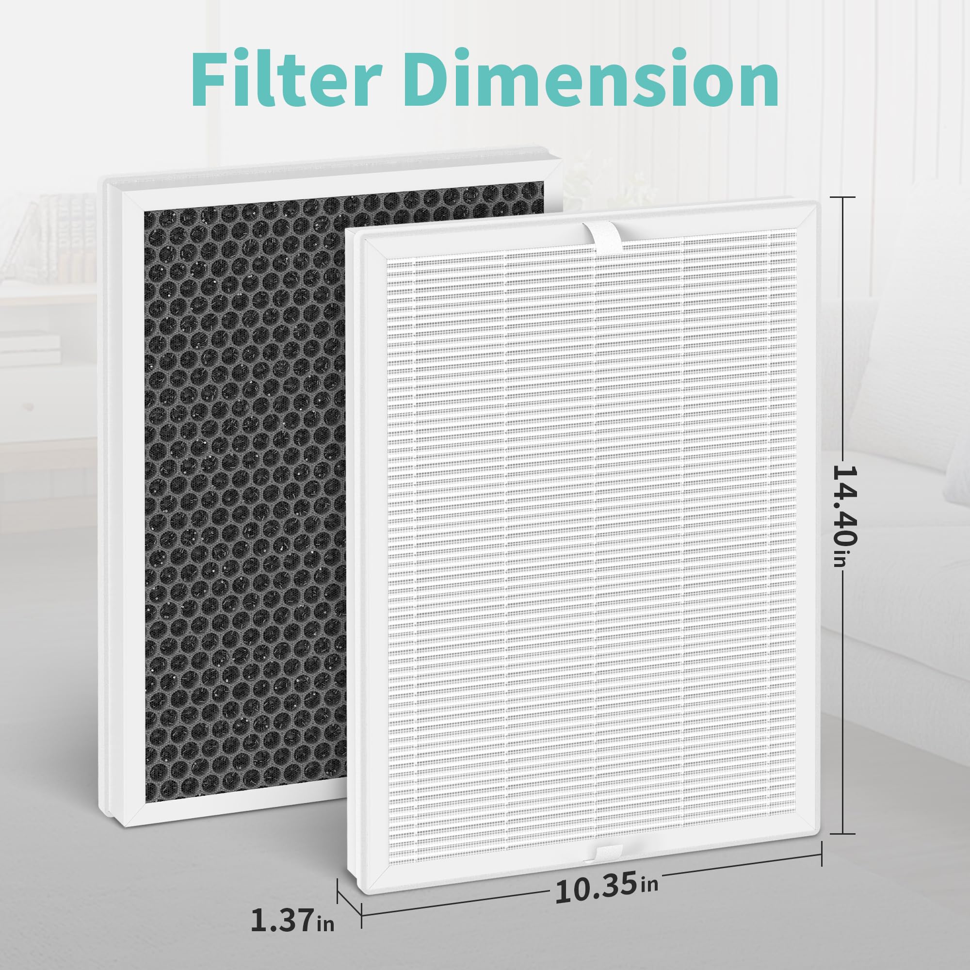 ๐ ๐๐๐๐ค E-400 Air Filter ๏ผ ClearAir-A7 Filter Compatible With AromaRoom E-400 H14 Air-Purifier ๏ผ VEWIOR ClearAir-A7 H14 True HEPA Air Purifier, 3-Stage True Hepa With Efficiency Activated Carbon