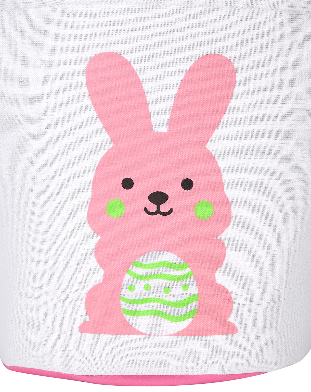 2 Pack Easter Basket Easter Bunny Basket for Kids Rabbit Easter Eggs Hunt Basket Candy Bucket Tote for Easter Parties (Blue Pink)