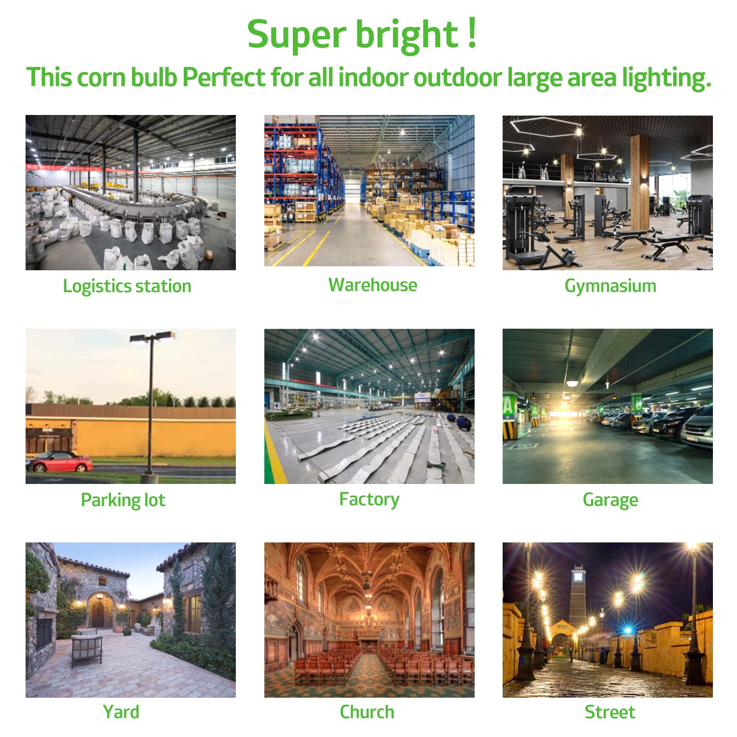 150W Led Corn Light Bulb,E39/E40 mogul Base,5000k,110 to 277V,19500 lm,CFL HID 400W Metal Halide Replacement For Industrial High bay lighting High Ceilings,Parking lot,Warehouse,Factories(2-Pack)