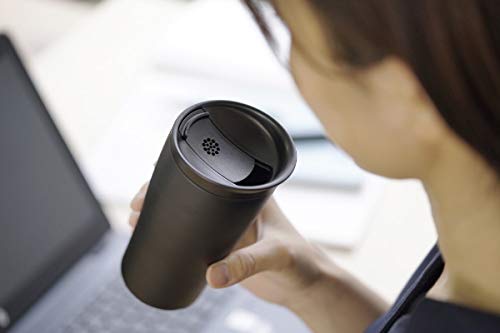 HARIO STF-300-B Tumbler, Black, 10.1 fl oz (300 ml), Thermal Tumbler with Lid