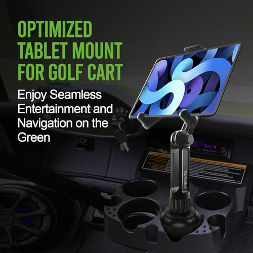 Cellet Universal 360 Adjustable Cup Holder Tablet Automobile Mount Cradle Compatible to Apple IPad Pro 12.9 IPad 9.7-inch Air 2019 IPad Mini 4 Samsung Galaxy Tab S4 S5e Surface Go Pro 6(PHC670M) 13in