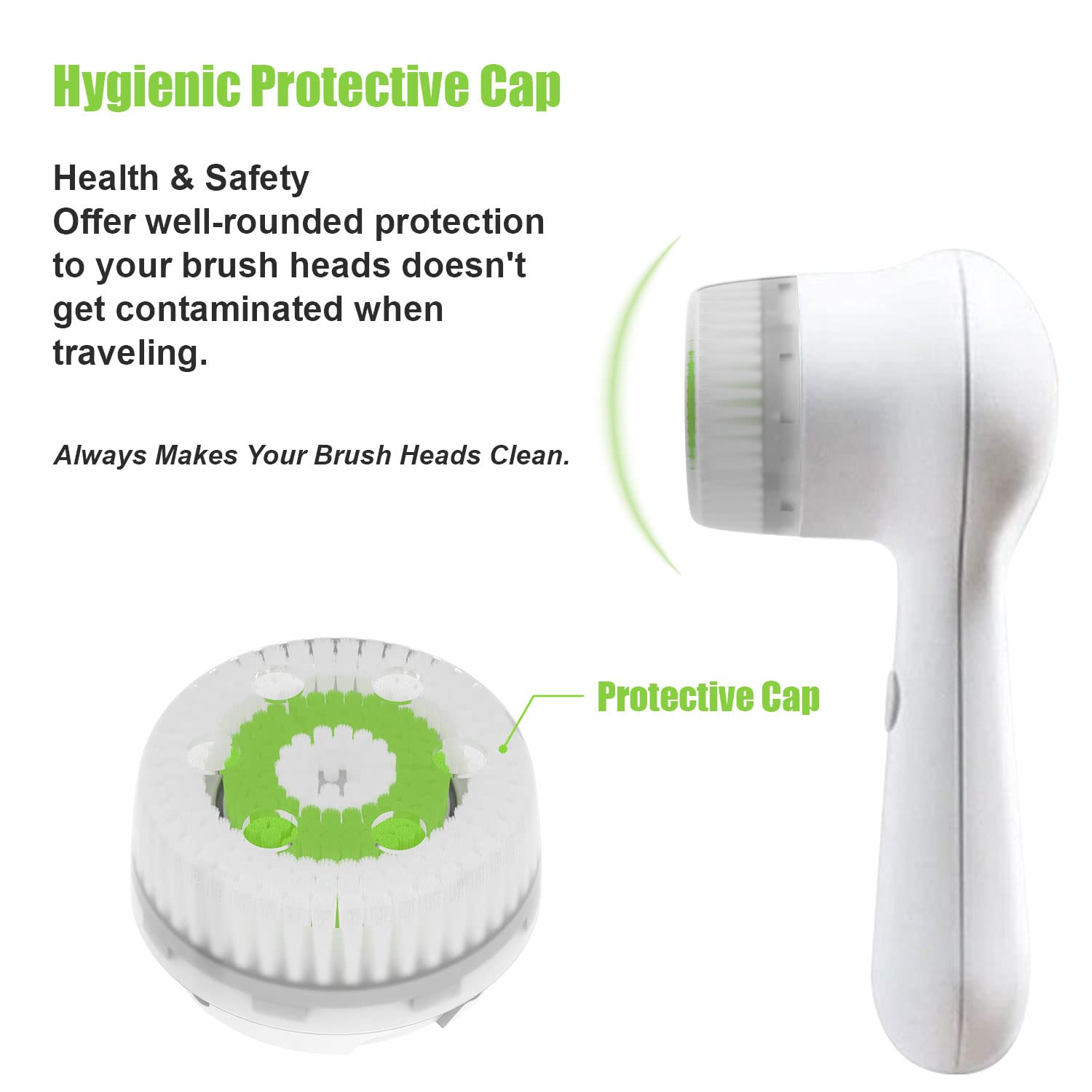 Brushmo Brush Head Replacements Compatible with Clarisonic Mia 1, Mia 2, Mia Fit, Alpha Fit, Smart Profile Uplift and Alpha Fit, Acne Cleansing Facial 4 Pack (Acne Cleansing)