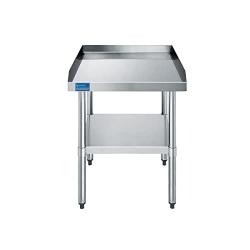AmGood Commercial Work Table with Backsplash and Sidesplashes | Height: 35" | Stainless Steel Prep Table for Kitchen, Restaurant, Garage, Laundry | NSF (30" Long x 24" Deep)