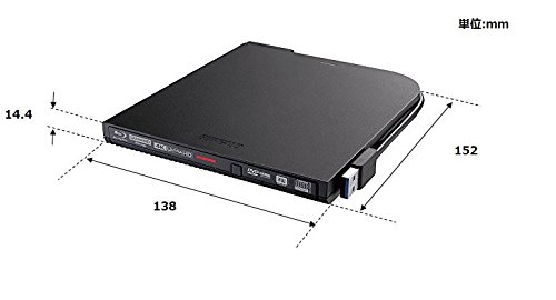 Buffalo UHD BD Portable Blu-ray Drive Black BRUHD-PU3-BK