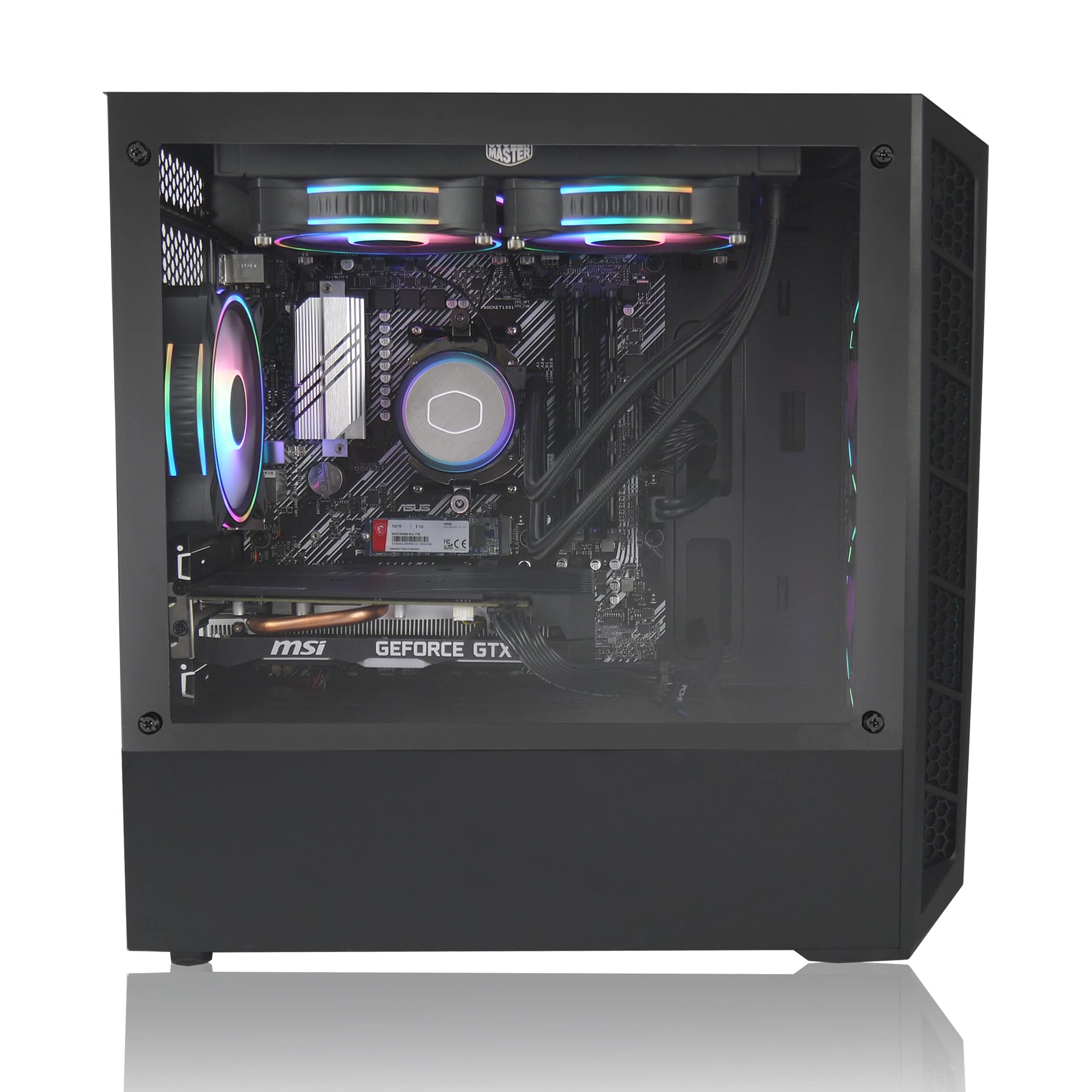 AVGPC Quiet Series Gaming PC Intel Core i5 6 Core 12400F up to 4.40 GHz, 16GB DDR4, GeForce GTX 1660 Super 6GB, 1TB NVME M.2 SSD WiFi…