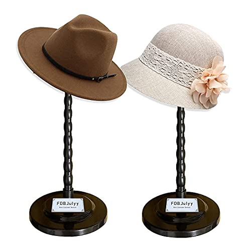 FDBJulyy 4 PCS Wig Stand Wig head Stand Wig head,4 PCS Wig Stand for 14.2 Inch wigs Portable Wig Holder Hat Display Portable Travel Wig Holder Stands for Multiple Wig Head Stand Stable (4 Pack Black)
