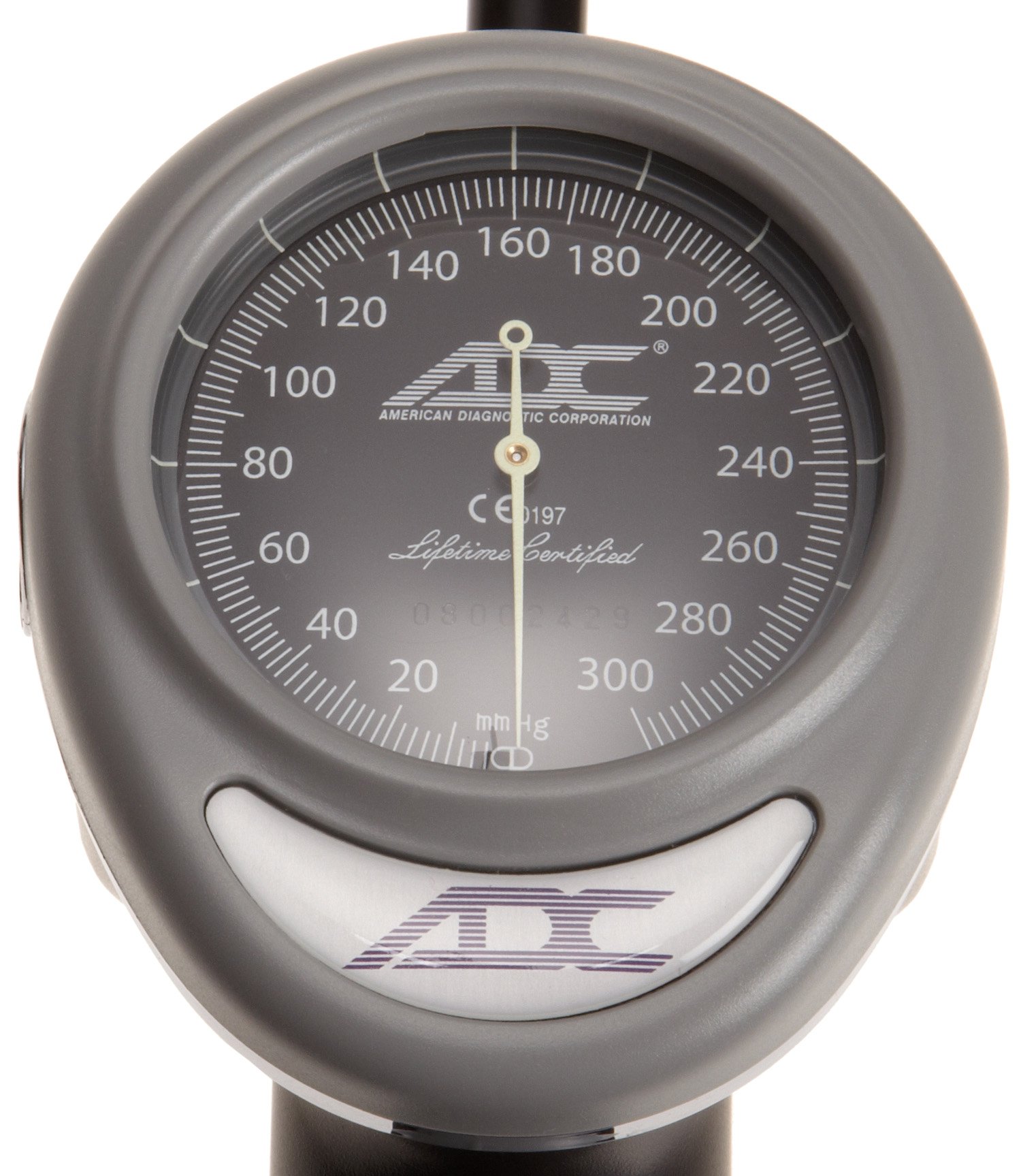 ADC 788-11ABK Diagnostix Model 788 Palm Aneroid Sphygmomanometer with Adcuff Nylon Blood Pressure Cuff and Carrying Case, Black