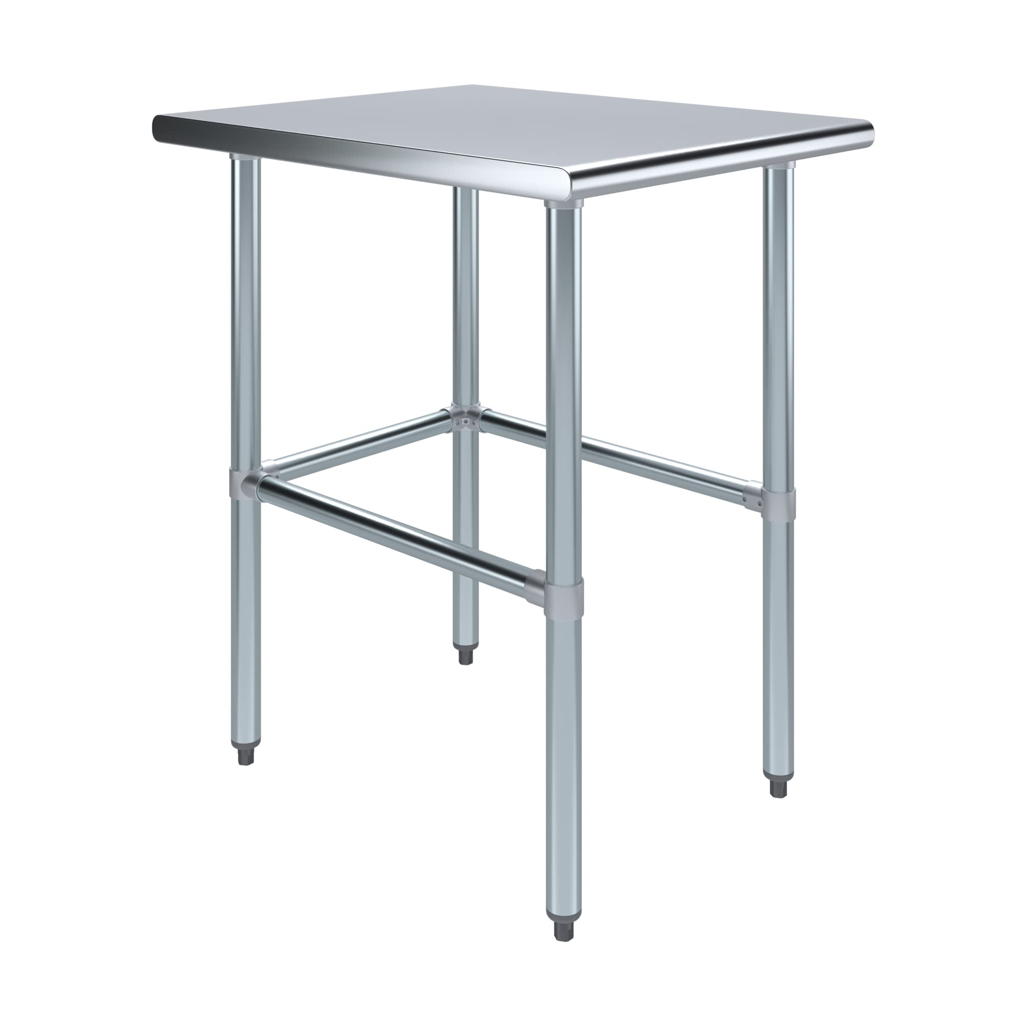 AmGood Stainless Steel Work Table Open Base | NSF Kitchen Island Food Prep | Laundry Garage Utility Bench (30" Long X 30" Deep)