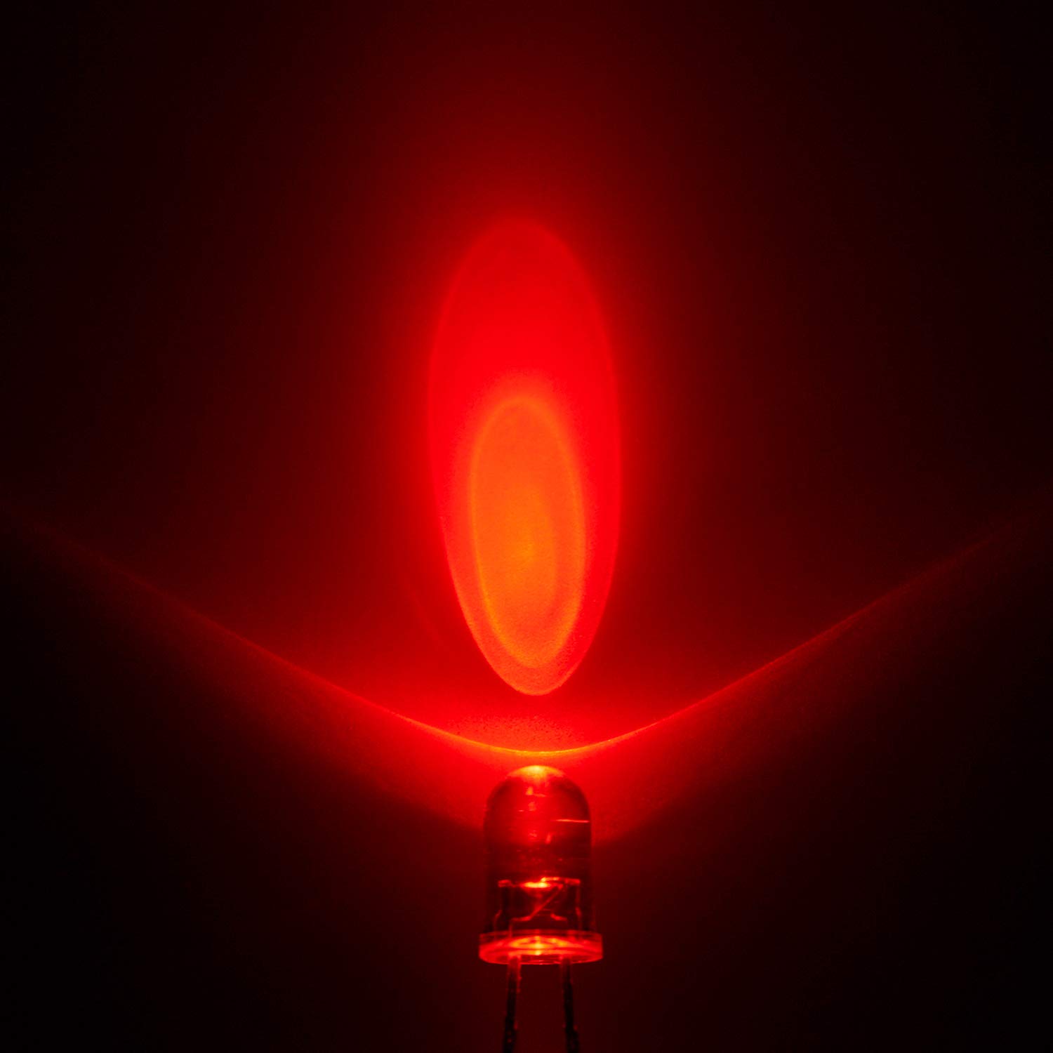 CHANZON 20 pcs Pre-Wired 5mm Red LED Diode Lights (Clear Round Transparent Lens DC 12V) with 680 ohms 1/4W Resistor and 24awg Wire Indicator Light Emitting Diodes Lighting Bulb 5mmled