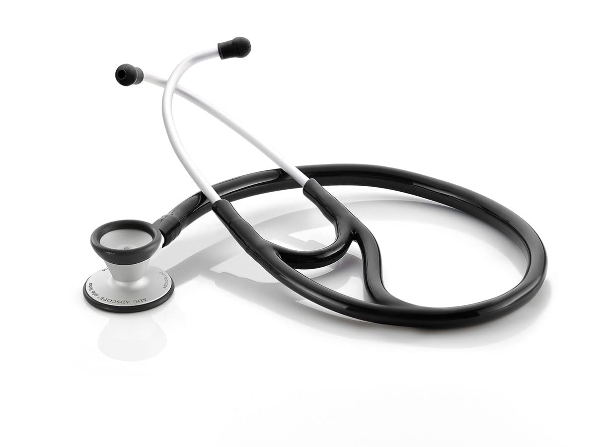 ADC Adscope 606 Ultra Lightweight Cardiology Stethoscope with Tunable AFD Technology, Black