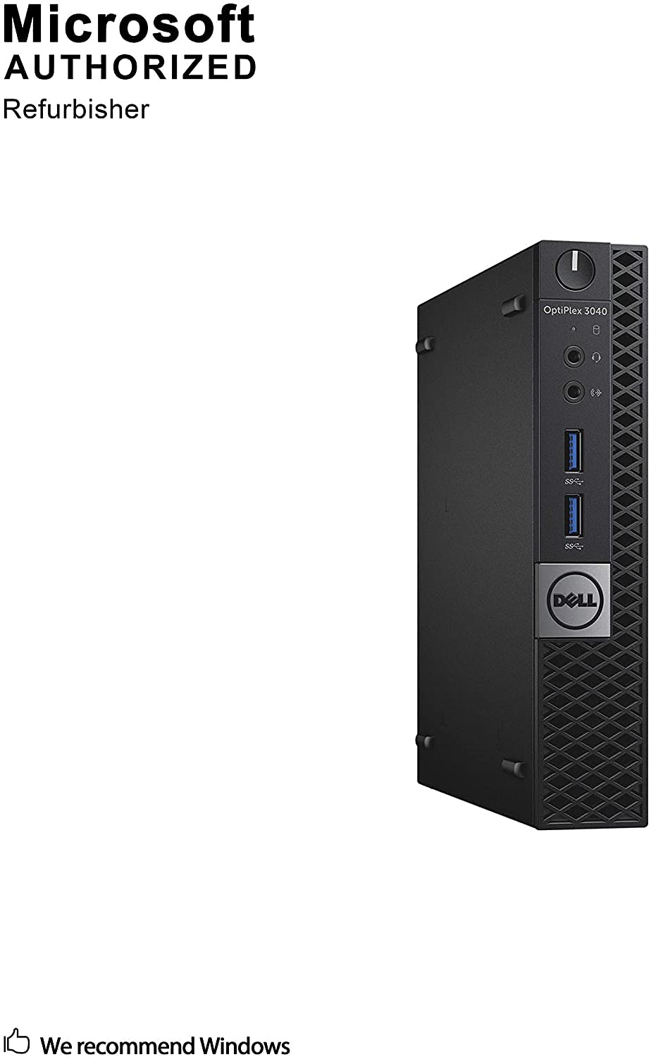 Microsoft Authorized Refurbisher- Dell Optiplex 3040 Micro Form Factor PC Intel i3-6100T 3.2GHz. 8GB DDR3 RAM,256 SSD, WiFi, with Dell 24 LCD Windows 10 Pro (Renewed)