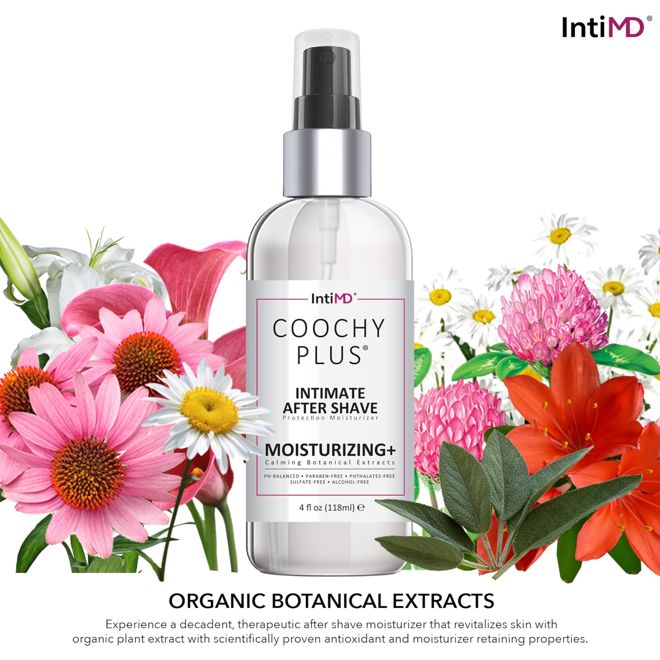 IntiMD Coochy Plus HydroLock Moisturizing + 3-Steps Kit Intimate Shave Gift Set: Nouria Pre-Shave Elixir Oil + Coochy Plus Shave Cream Coco Allure + Coochy Plus After Shave Protection Mist