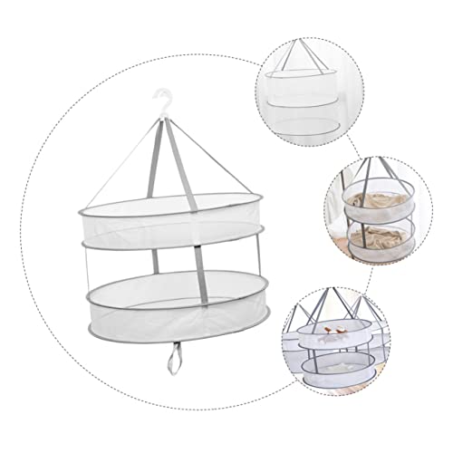 Alipis Double Clothes Basket Dish Drying Rack Large C Fold Towels Mesh Bra Mesh Drying Rack Socks Drying Hanger Clothes Drying Net Underwear Drying Net Socks Drying Mesh Net Grey Mesh