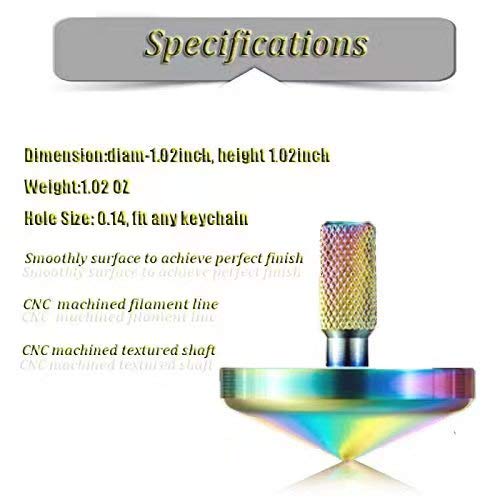 ShowDoo Colorful Metal Spinning Top,Stainless Steel Toys,EDC Desk Toys for Office for Adults and Kids,Unique Gift