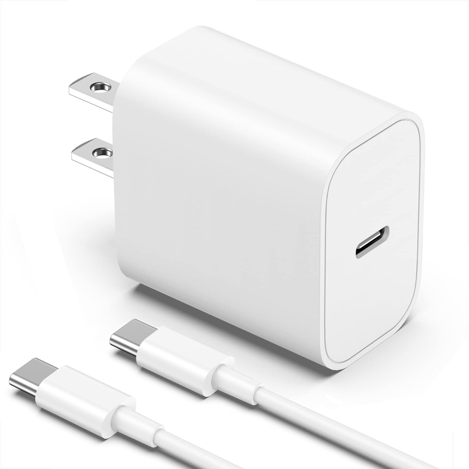 20W USB C Fast Charger with 6ft USB C to C Charging Cable for iPone 15/15Promax/Plus,iPad Pro 12.9, iPad Pro 11 inch 2021/2020/2018,iPad Air 5th/4th 10.9 inch,iPad Mini 6 Generation,PD Wall Charger